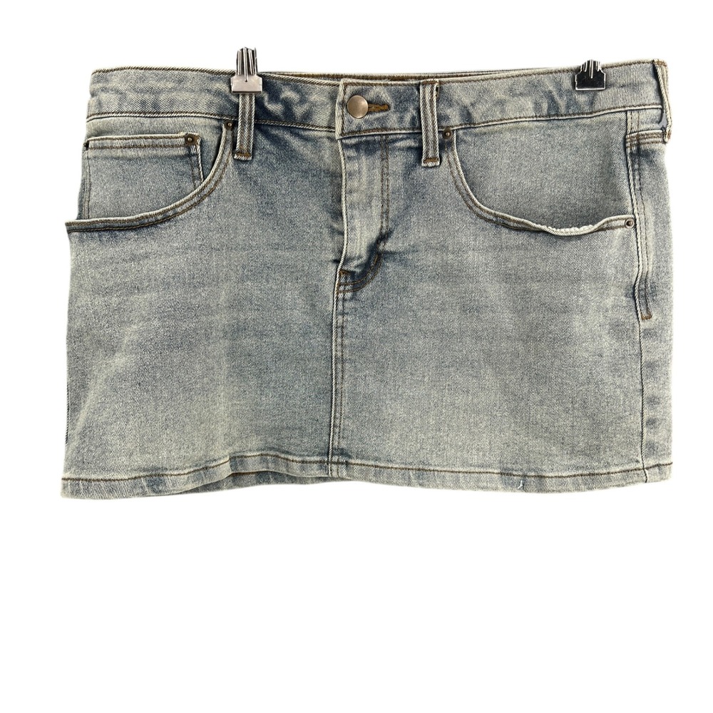 Y2k Style Denim Micro Mini Skirt Fashion Nova Size Xl - Gem